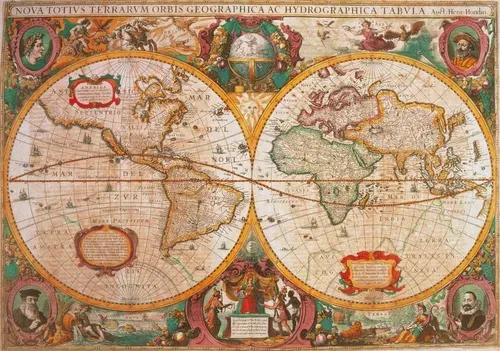 Puzzle Rompecabezas 1000 Pzs Mapa Antiguo Clementoni 31229 - Provincia ...