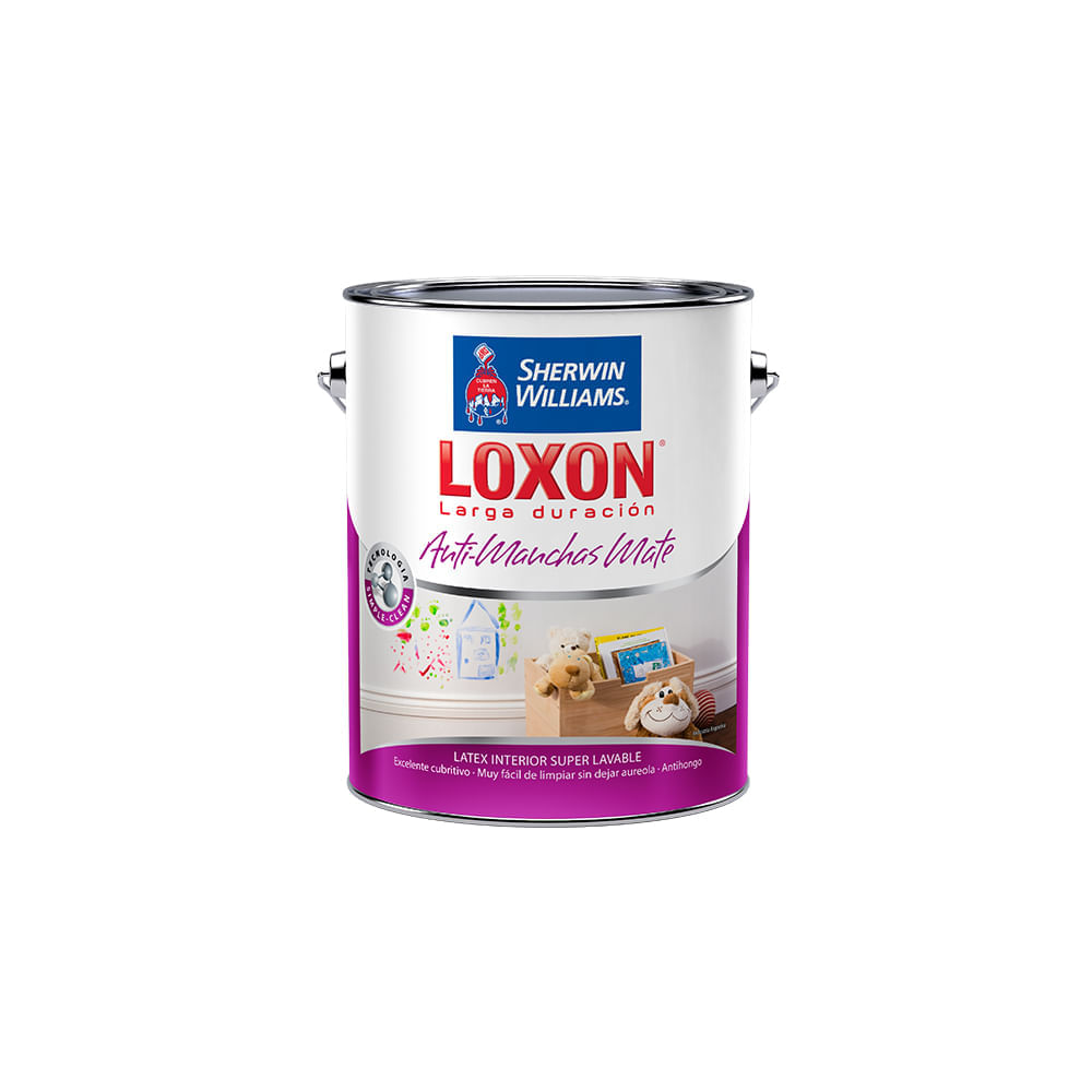 Látex interior Loxon Antimanchas mate blanco 4 Lts - Provincia Compras
