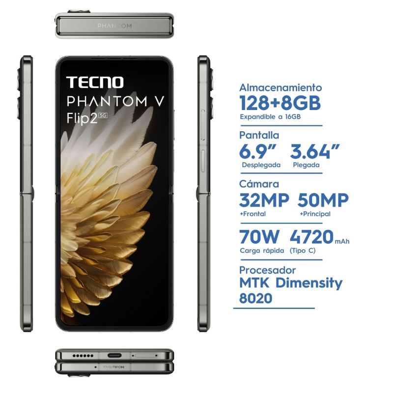 Smartphone Tecno AE11 Phantom V Flip 2 5G - Provincia Compras