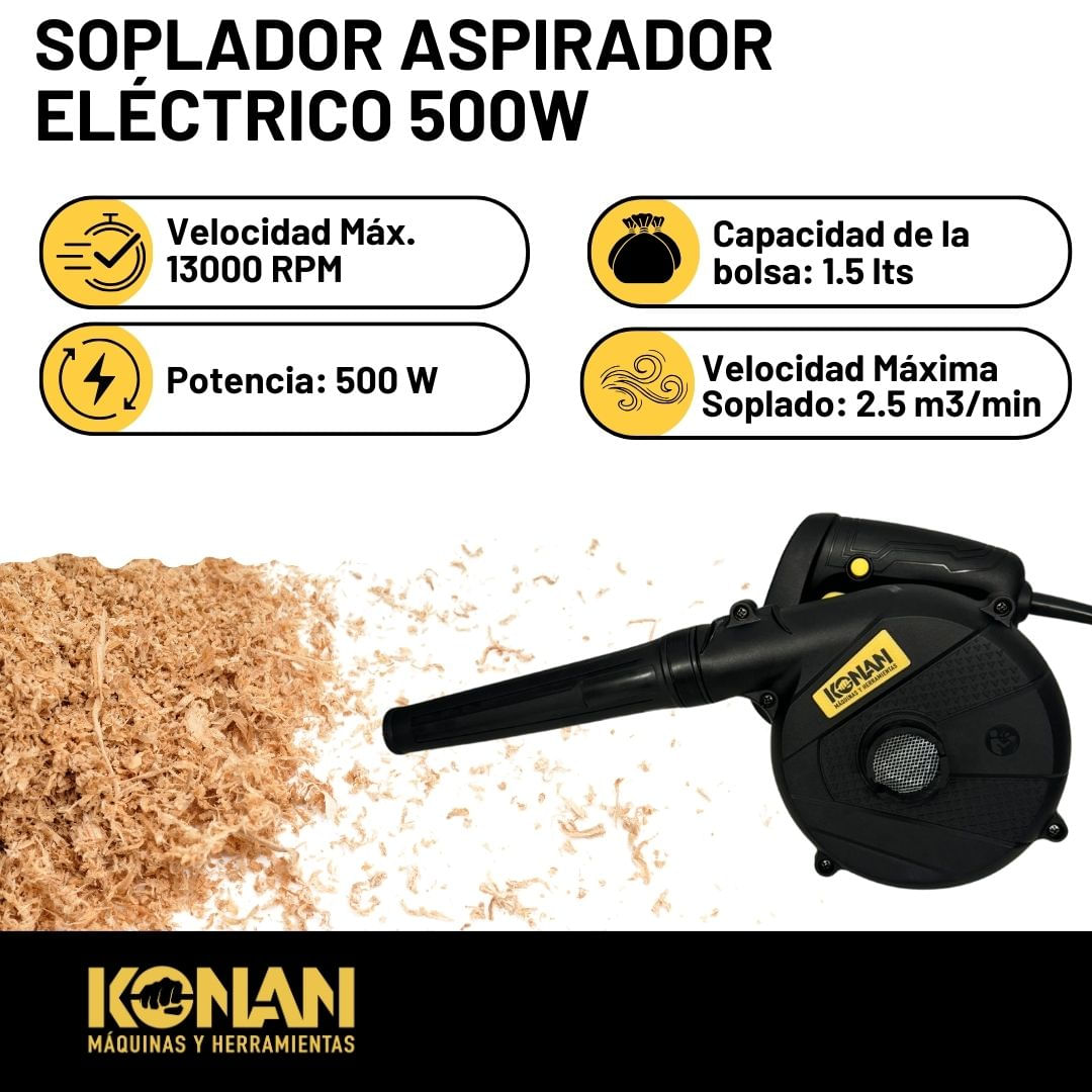 Soplador Eléctrico Konan 500 Watts - Provincia Compras