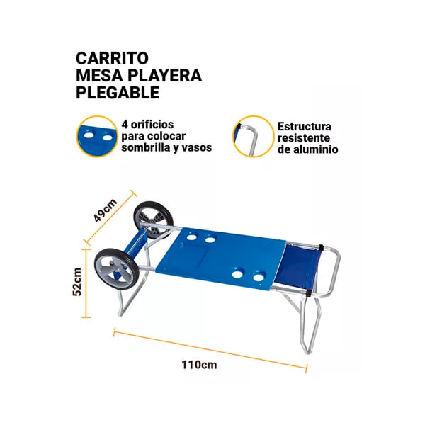 Carro de Playa Mor 2495 Aluminio - Provincia Compras