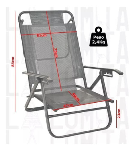 Reposera De Aluminio Playera Descansar Coversol 5 Posiciones ...