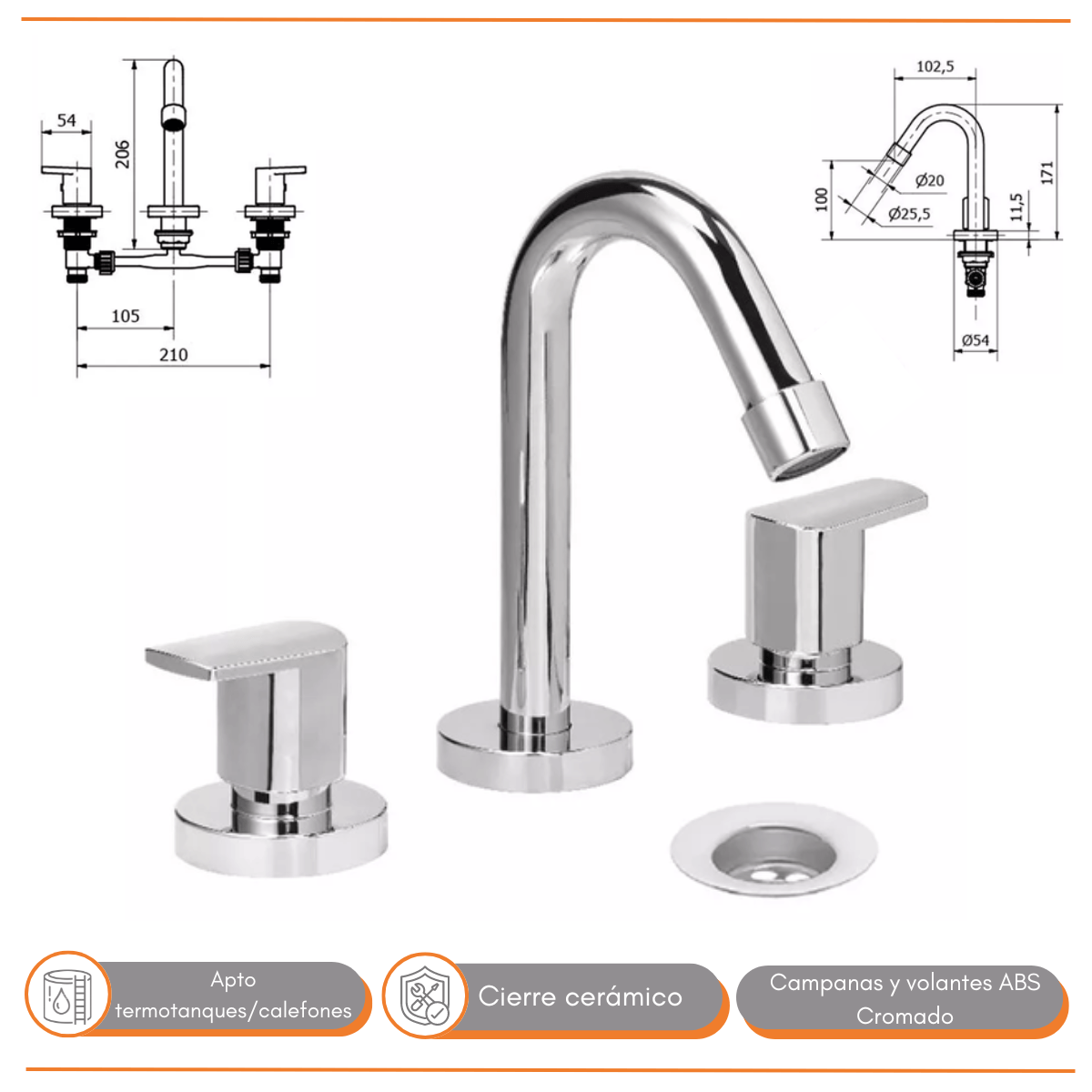 Inodoro Ferrum Mochila PVC Bidet Griferia Viva Nova - Provincia Compras