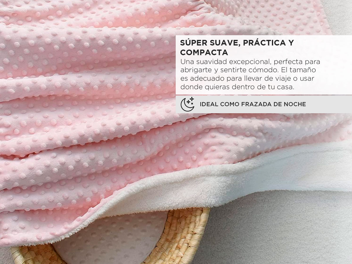 Frazada Rosa Gadnic con Corderito - Provincia Compras