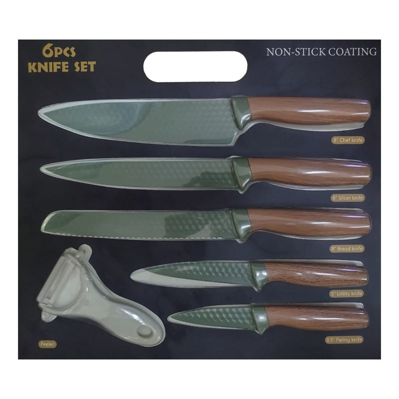 Juego De Cuchillos 6 Piezas Chef Pan Rallador Acero Inox Tm - Provincia ...