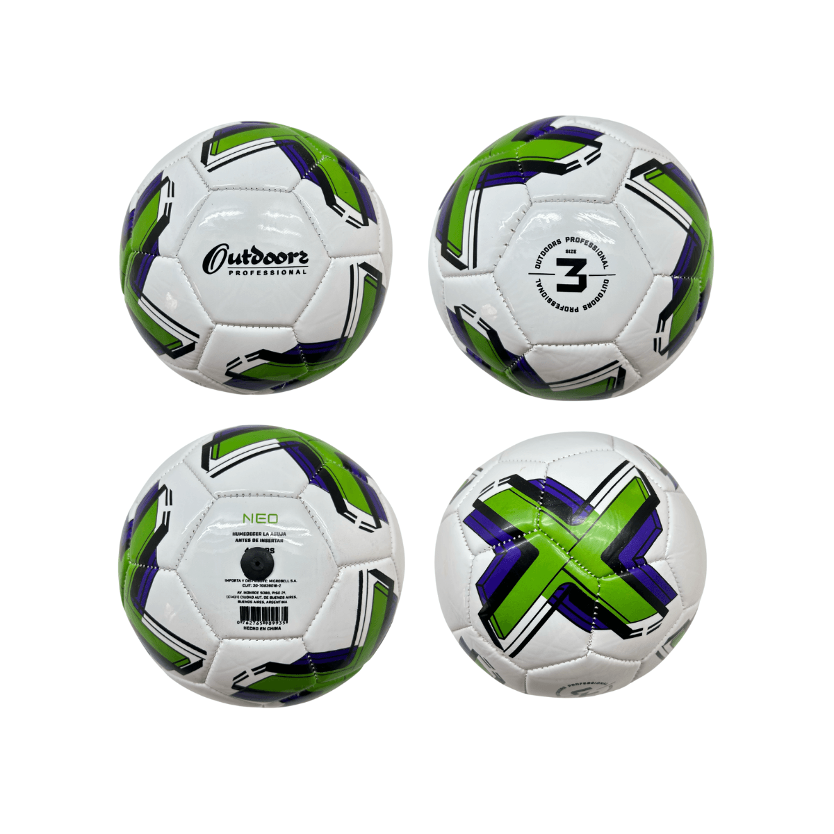 Pelota De Fútbol Neo N3 Verde Pvc - Provincia Compras