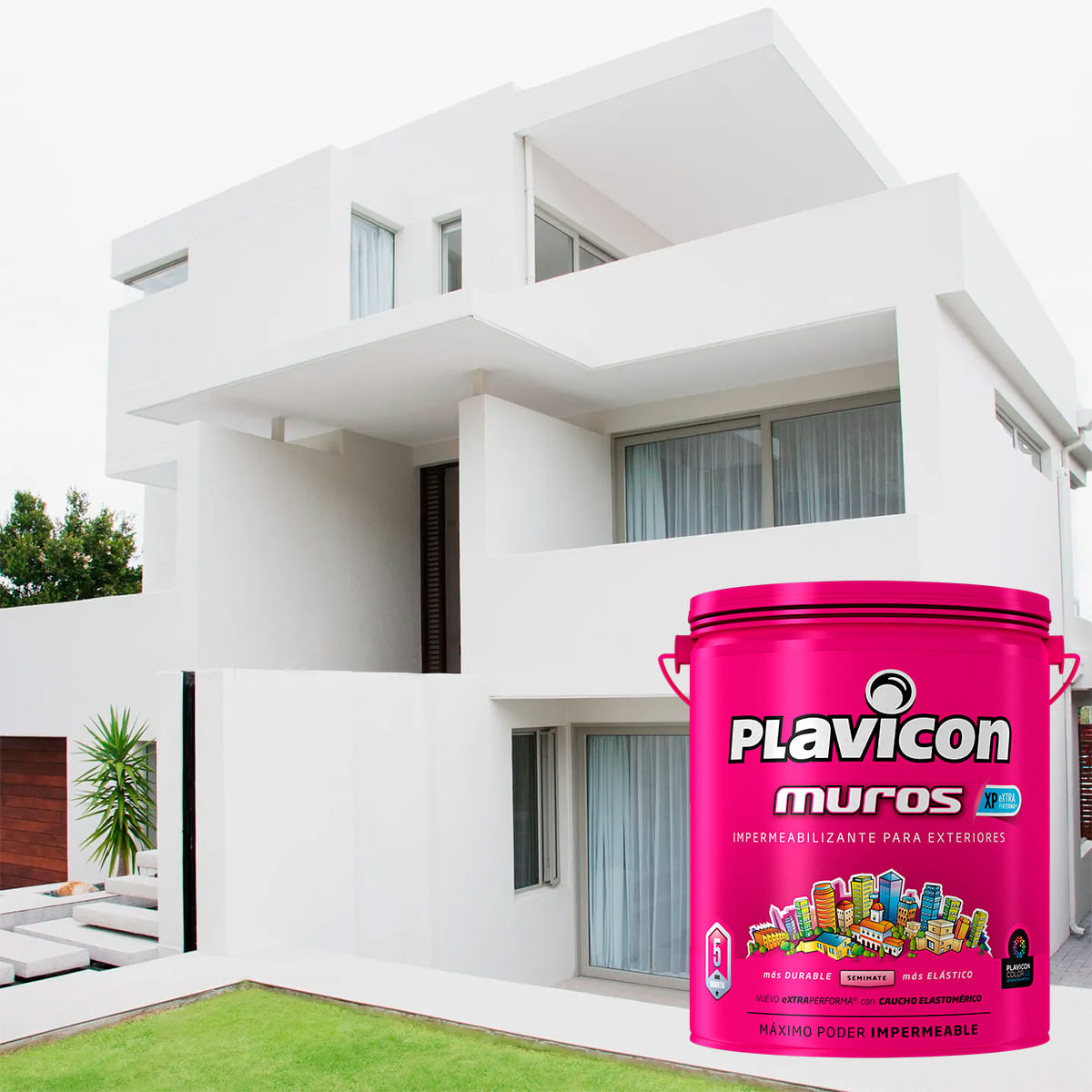 Plavicon Muros Y Frentes Impermeabilizante Plastico 25kg Rex ...