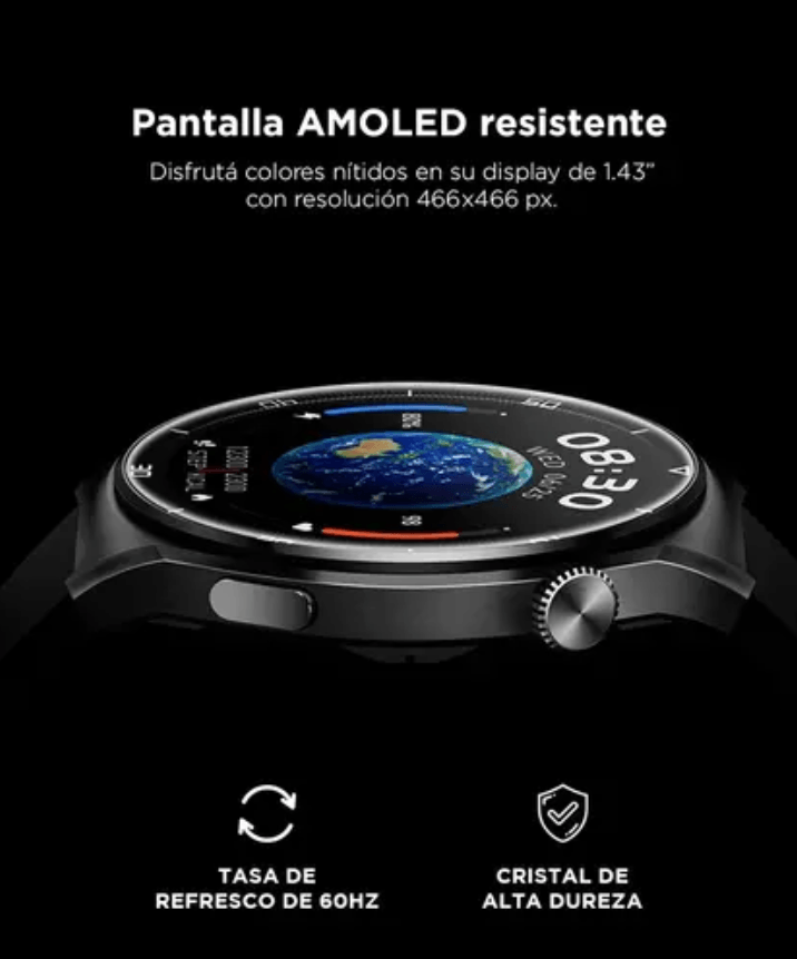 Smartwatch QCY GT2 S3 Pantalla AMOLED 143 Modos Deportivos Monitoreo De ...