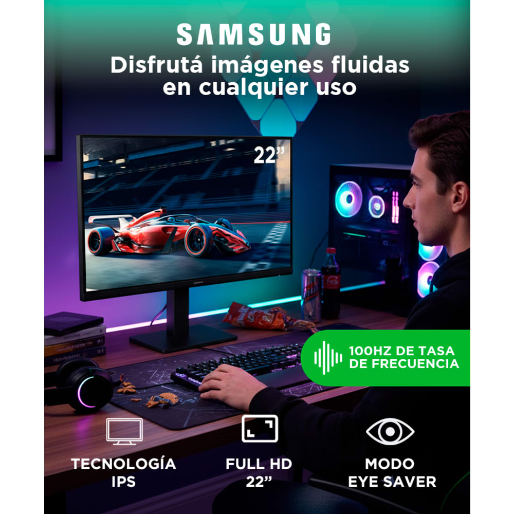 Monitor Samsung 22 IPS Full HD 100 Hz - Provincia Compras