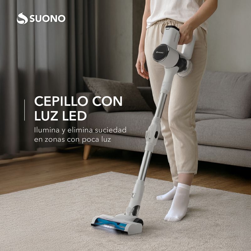 Aspiradora Vertical Inalámbrica Flexible Suono 2 en 1 Accesorios ...