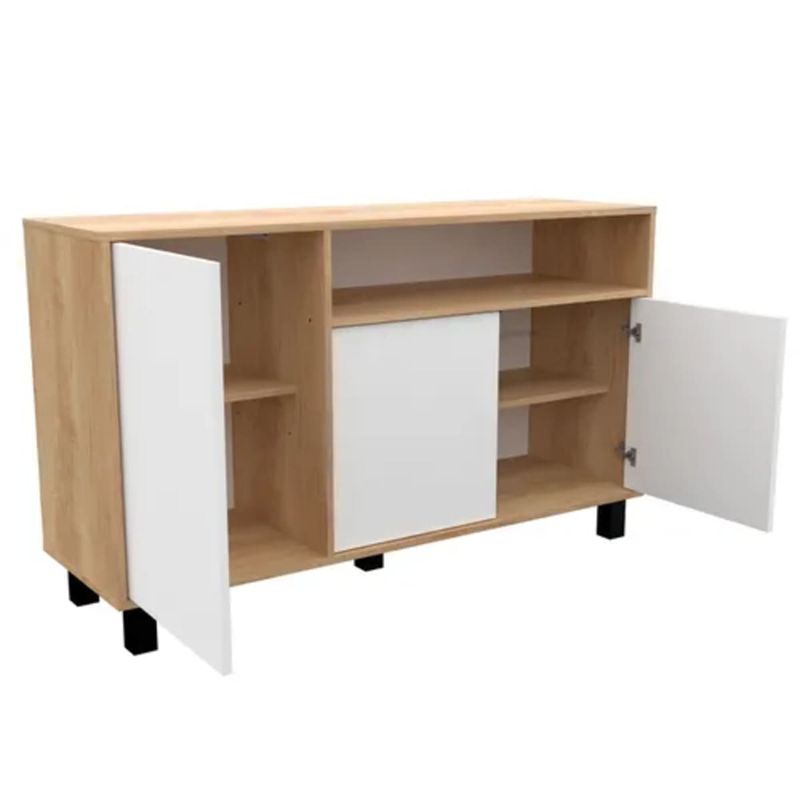 Vajillero Mosconi Doors 1.30M Nebrasca Natural/Blanco - Provincia Compras