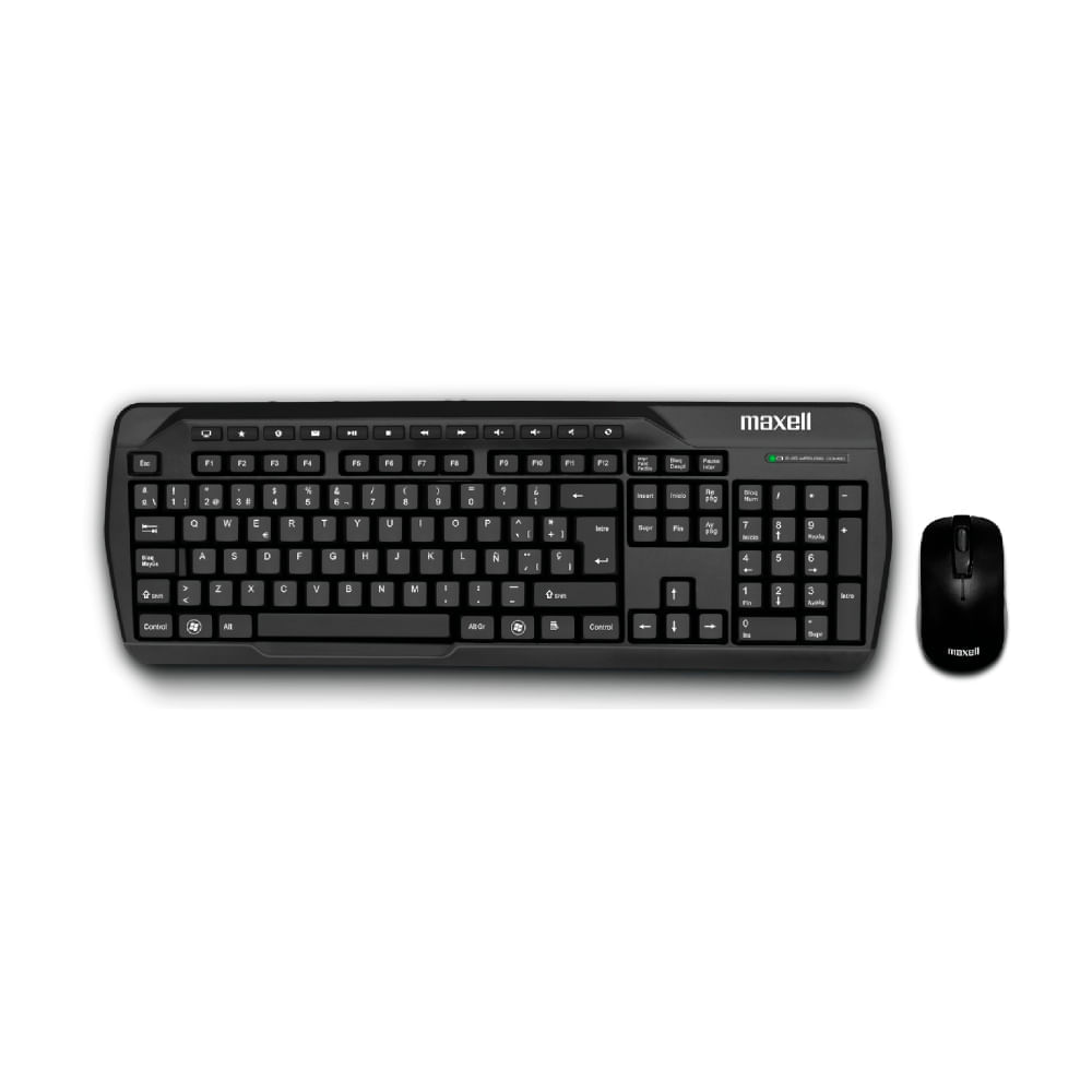 Teclado y Mouse Inalámbrico Maxell WKBC200 Wireless Keyboard Negro ...