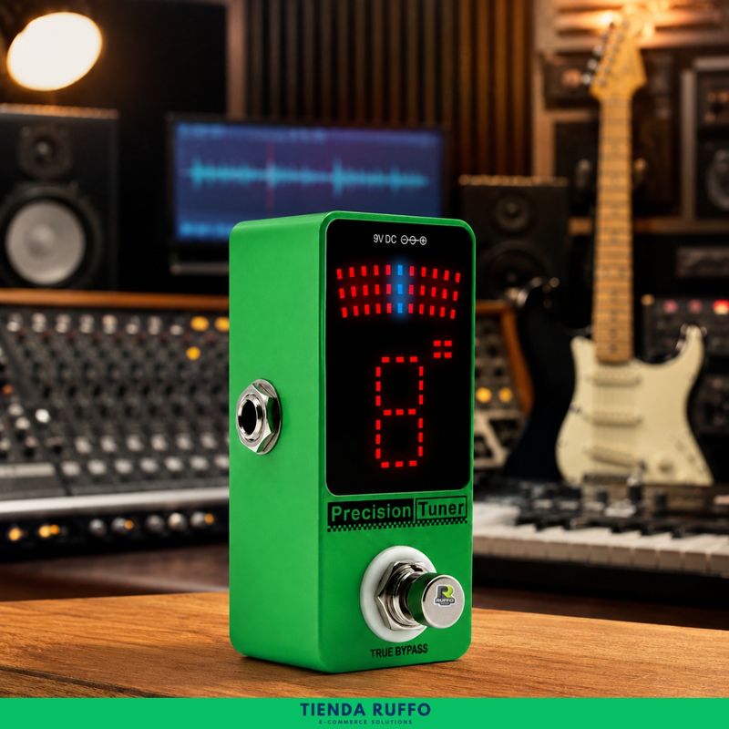 Pedal Efectos Guitarra Bajo True Bypass Led M-vave Tuner Verde ...