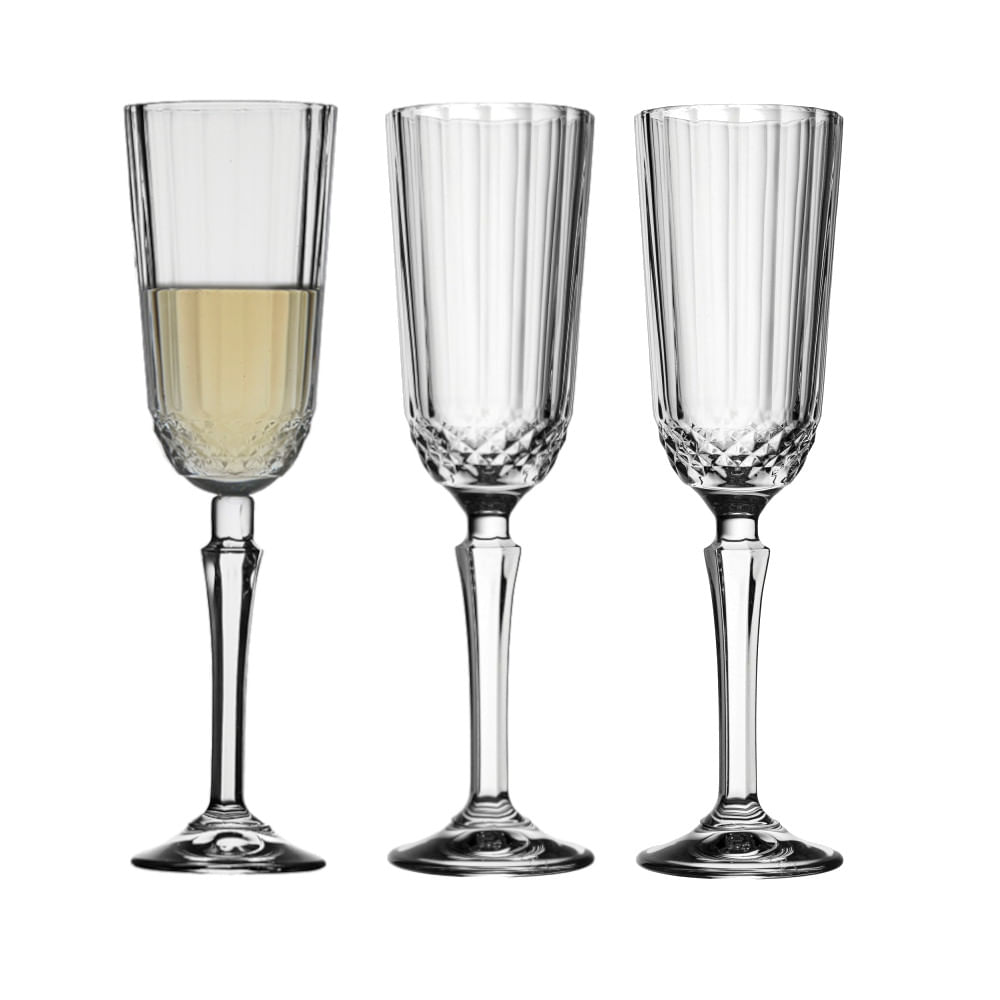 Copa Vaso Vidrio Champagne Vino Set x 6 unid Diony Pasabahce ...