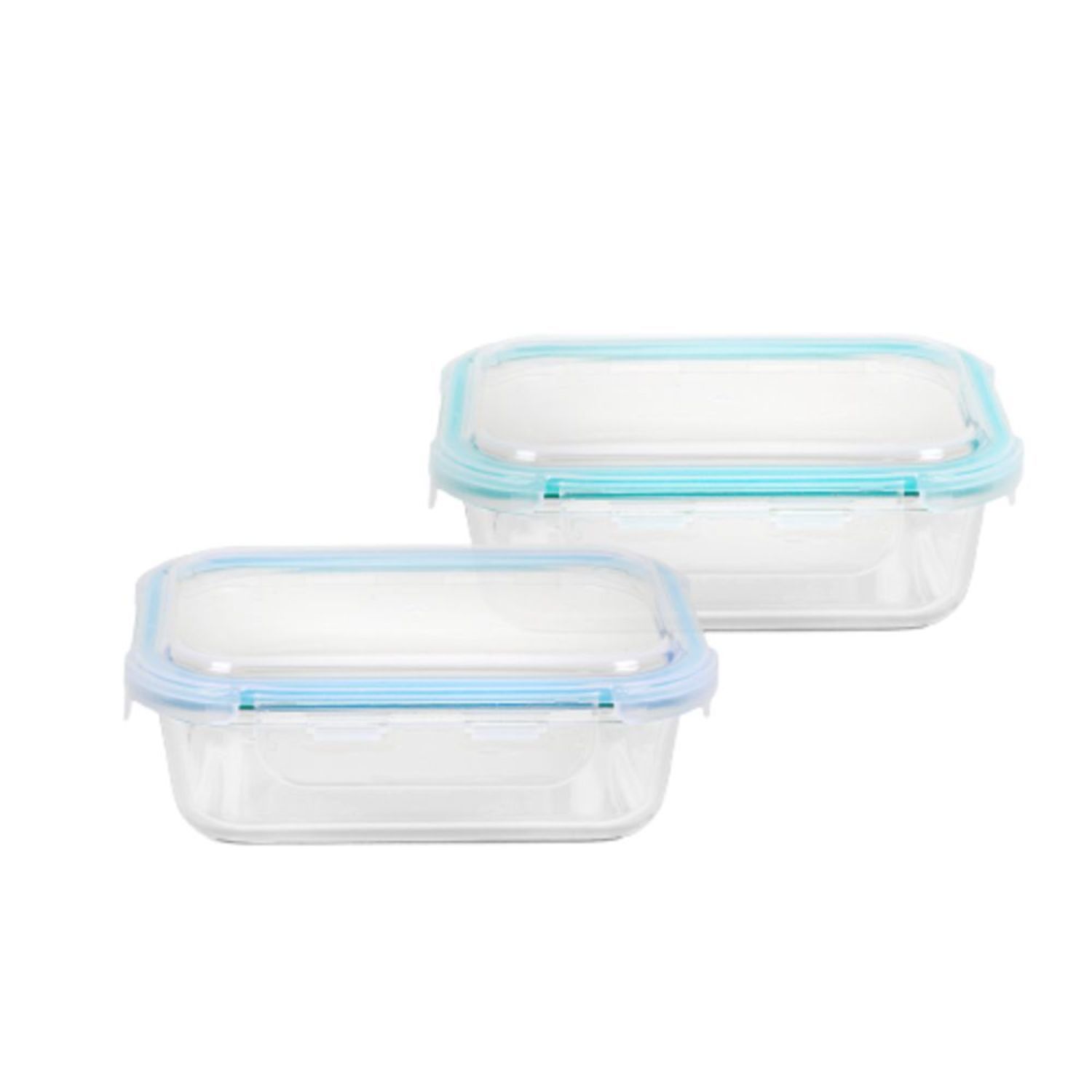 Recipiente Contenedor De Vidrio 640 Ml Con Tapa Rectangular - Provincia ...