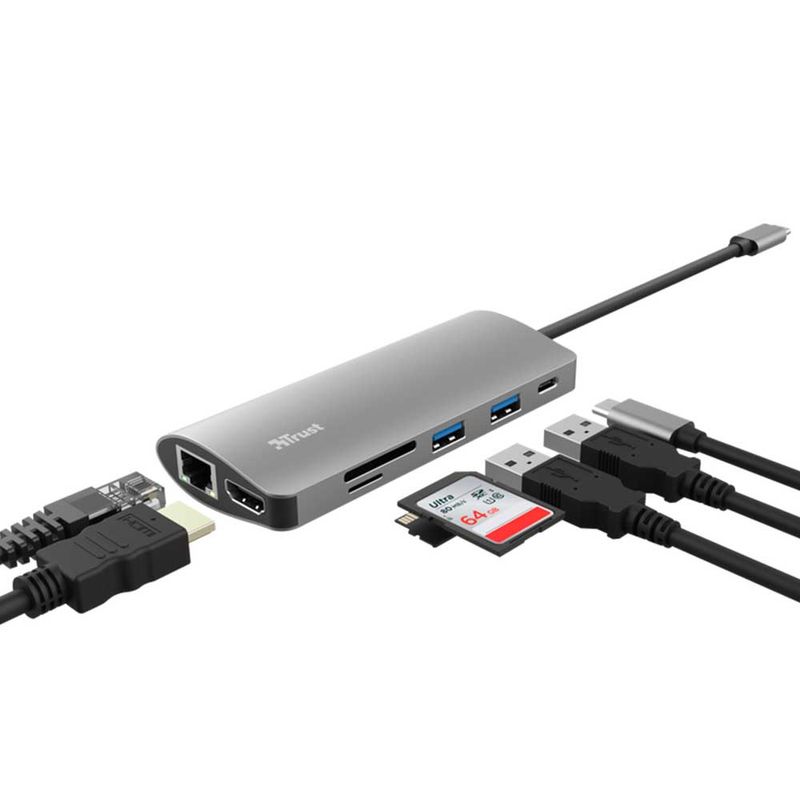 ADAPTADOR MULTIPUERTO USB-C 7 EN 1 - Provincia Compras