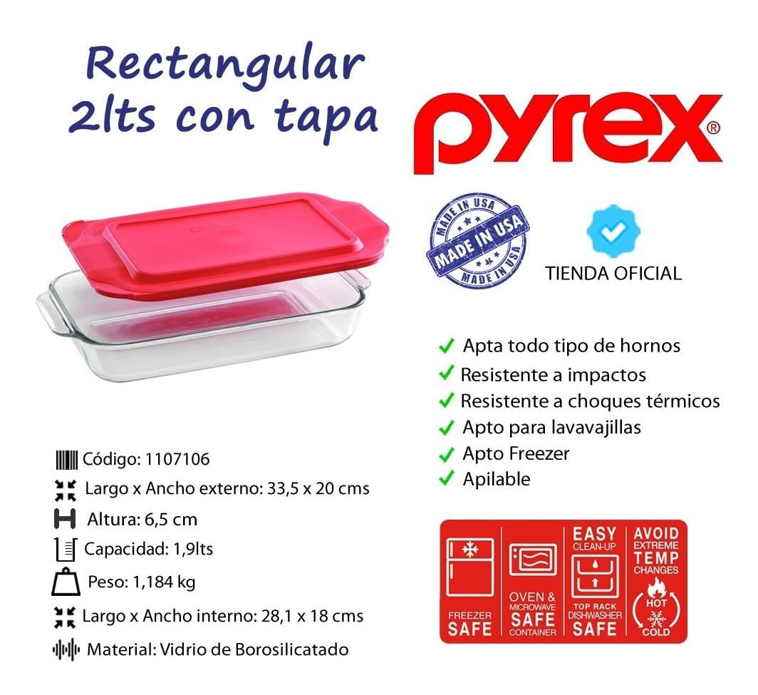 Juego De Fuentes Basics Tapa Roja X4pz Pyrex - Provincia Compras
