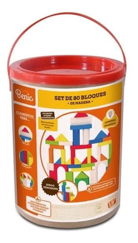 Benic Balde De 80 Bloques De Madera Be23 - Provincia Compras