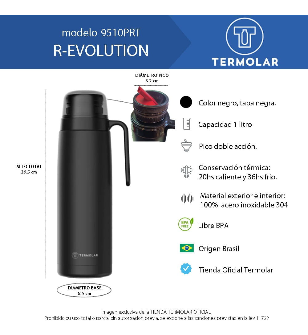 Termo Termolar Acero Inox Termolar R-evolution Pico Matero - Provincia ...