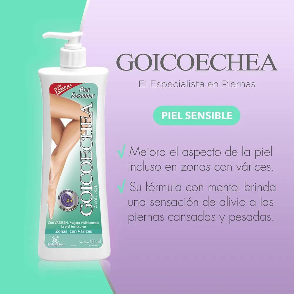 Goicoechea Piel Sensible Humectante 400ml Varices Original Tipo De ...