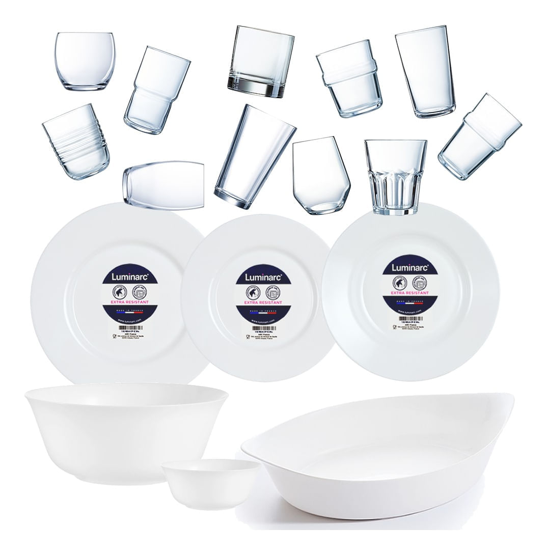 Juego Set De Vajilla Platos Luminarc Everyday 32 P. Irromp - Provincia ...