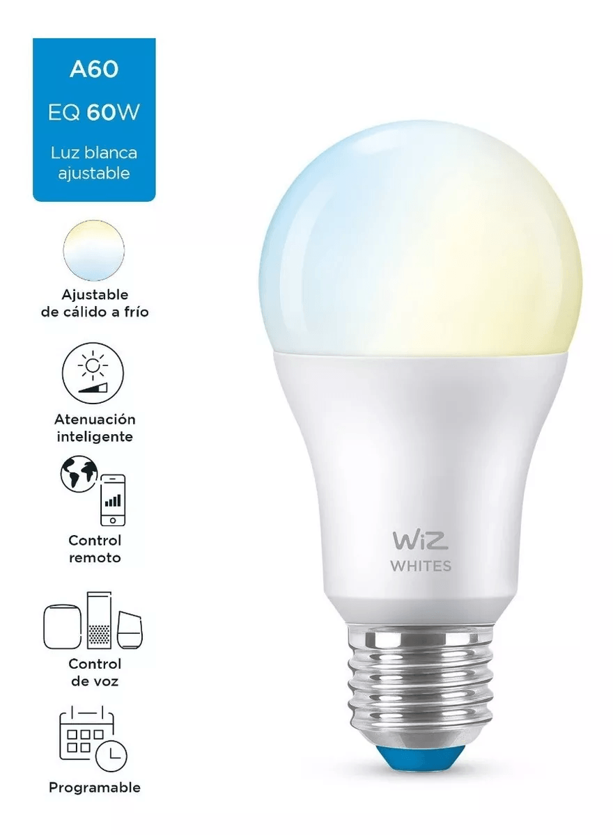 Lampara Led Bulb Wiz Wifi Luz Calida/Fria 9W E27 - 929002411412 ... Lampara Led Bulb Wiz Wifi Luz Calida/Fria 9W E27 - 929002411412 ...