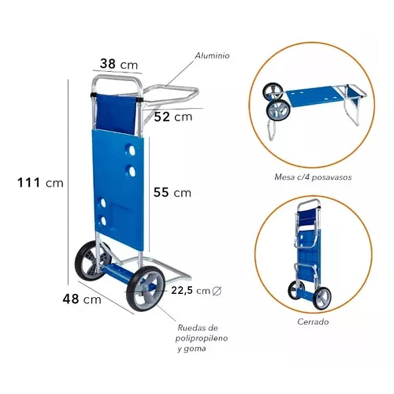 Carrito Para Playa Mor Aluminio - Provincia Compras