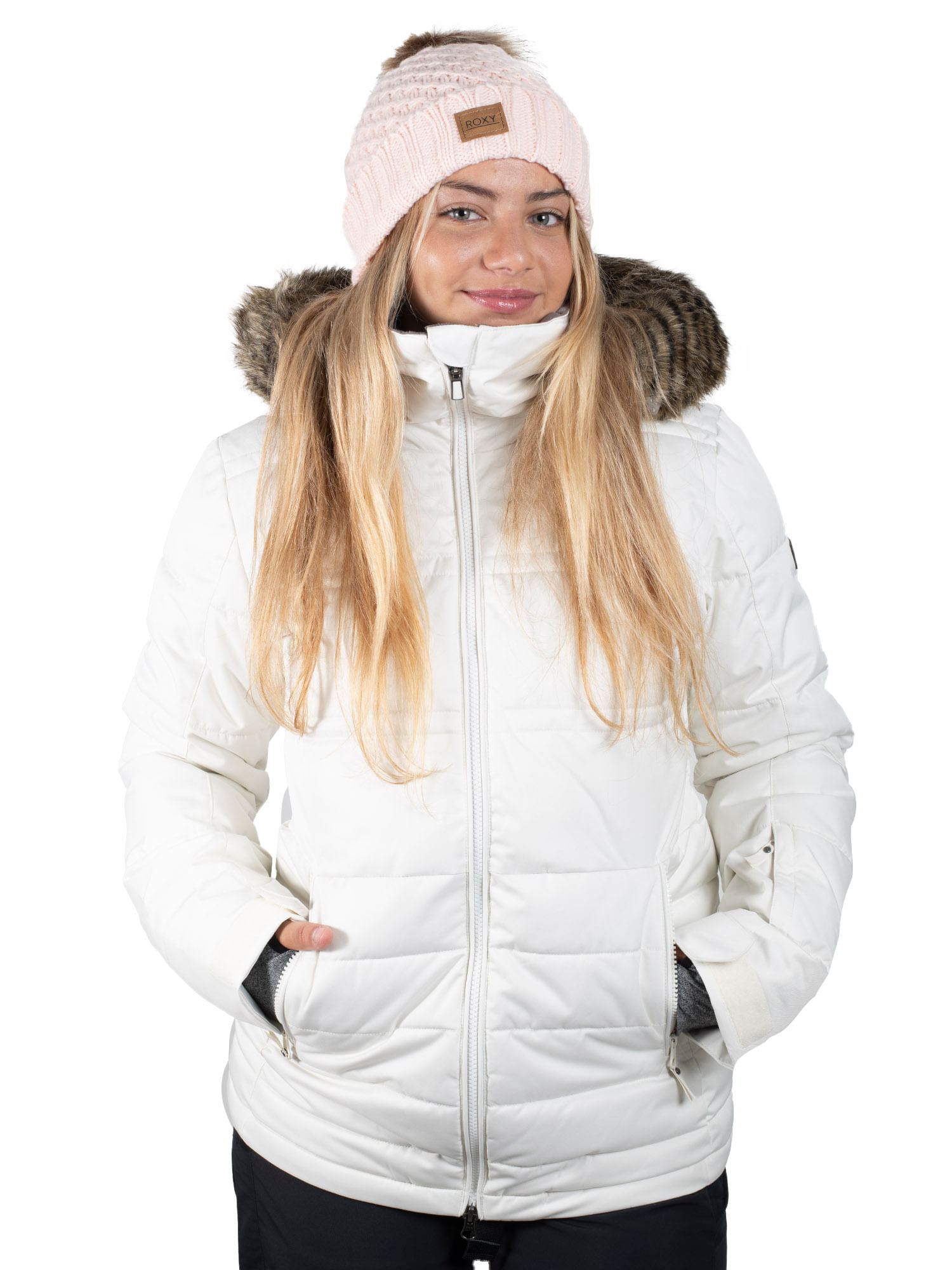 Campera Roxy Snow Quinn Mujer Snow Blanco - Provincia Compras