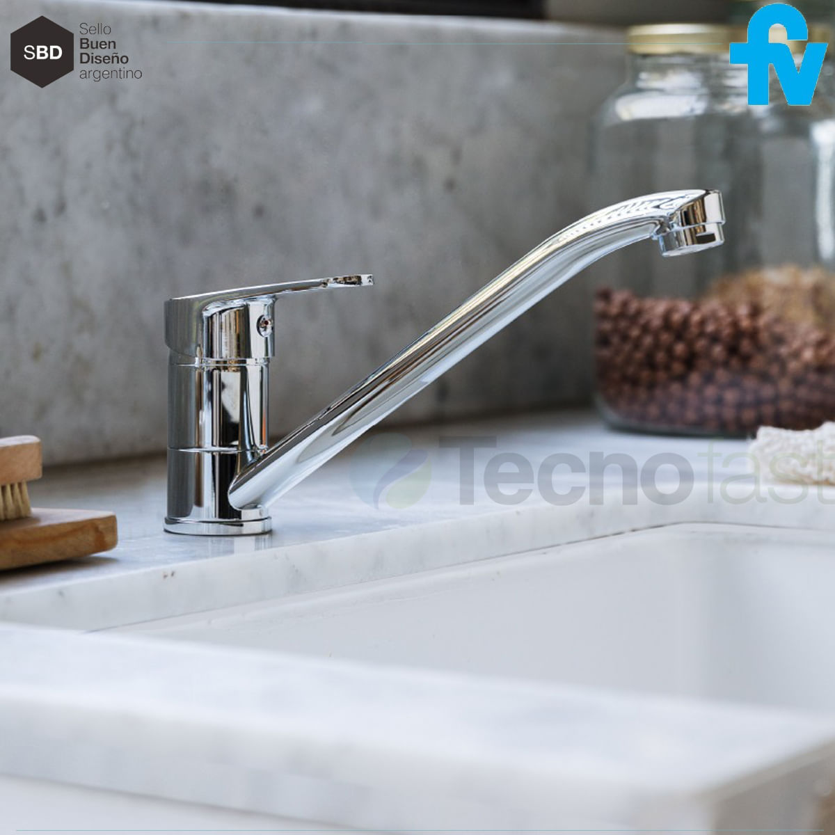 Griferia Cocina Monocomando Fv Arizona Mesada 0411.01/b1 Cr - Provincia Compras